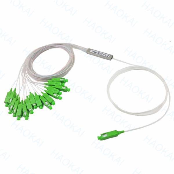1X2 Mini Fibre PLC Splitter PBT Coupler avec connecteur SC / APC