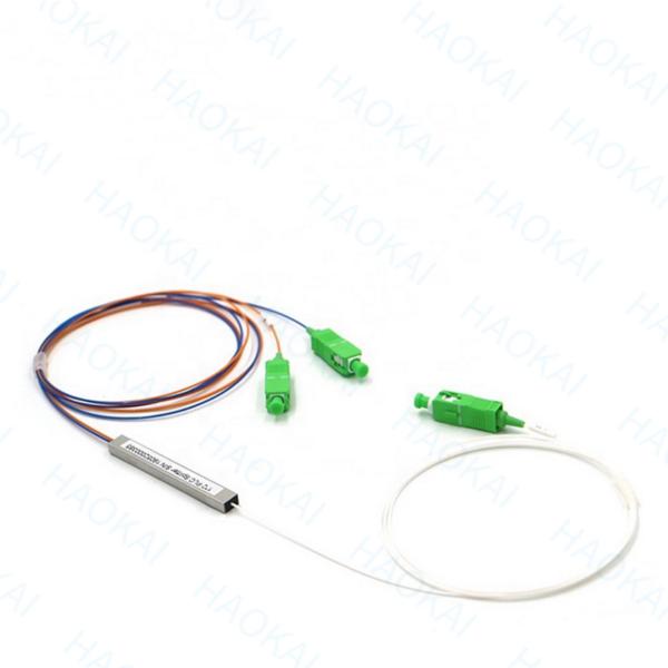 1X2 Mini Fibre PLC Splitter PBT Coupler avec connecteur SC / APC