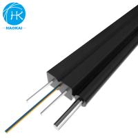 China Outdoor FTTH Drop Cable Strand Wire FRP 1core Self Supporting Fiber Optic Cable for sale