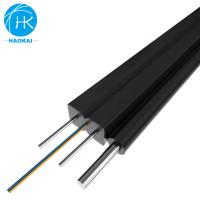 China Outdoor FTTH Drop Cable Strand Wire FRP 1core Self Supporting Fiber Optic Cable for sale