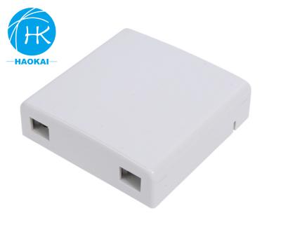 Cina 2port Indoor FTTH Faceplate Box Desktop SC LC UPC 86type Mini Fiber Optic Rosette Box in vendita