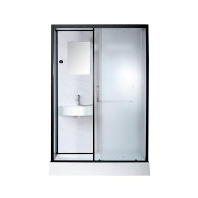 中国 シャワーの小屋の白いアクリルのABS皿1200*800*2150mm黒いアルミニウム 販売のため