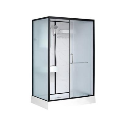 中国 シャワーの小屋の白いアクリルのABS皿1200*1000*2150mm黒いアルミニウム 販売のため