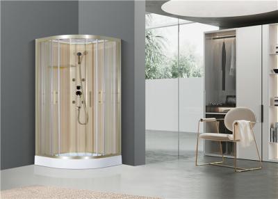 Cina Shower Cabin with White  acrylic tray 900*900*2150cm   gold alumimium in vendita
