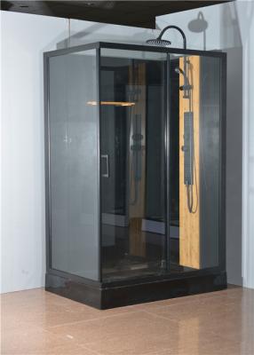 Cina Shower Cabin with White  acrylic tray 1200*800*2250cm black  aluminium in vendita