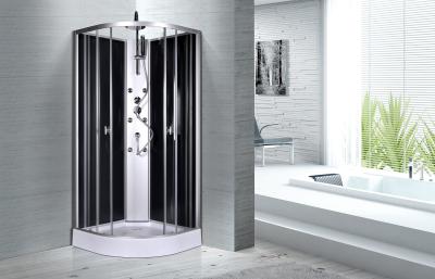 Cina Circle Quadrant Shower Cabin with white acrylic tray and roof 85X85X225cm in vendita