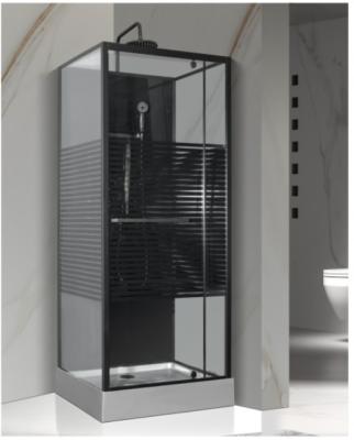 Cina Fashion Pivot Door, Bagni d'angolo, Bagni quadrati con vassoio acrilico grigio, alluminio dorato in vendita