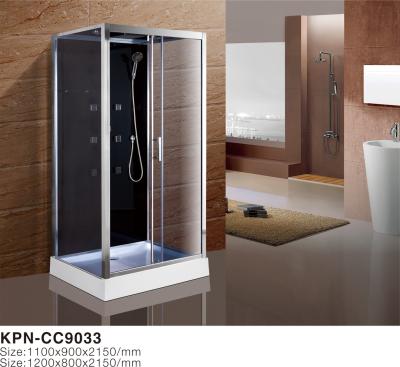 Cina Shower Cabin with White  acrylic tray 1100*800*2150cm  silive  aluminium in vendita