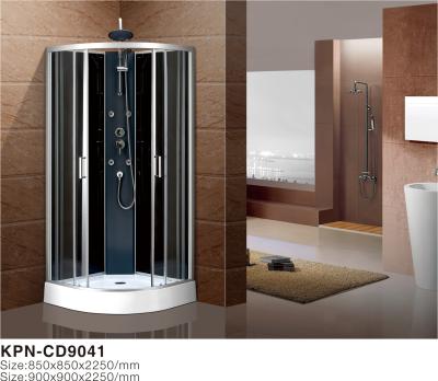Cina Shower Cabin with white   acrylic tray  chrome aluminium in vendita