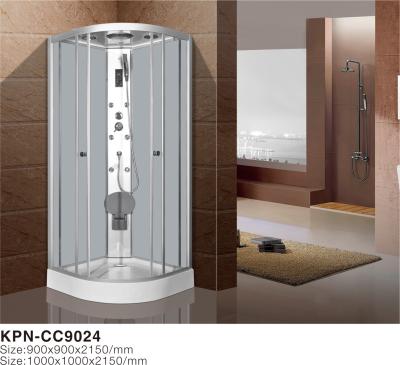 Cina Shower Cabin with white   acrylic tray  silive  aluminium in vendita
