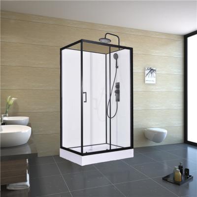 中国 正方形の浴室のシャワーの小屋の白いアクリルのABS皿の黒は塗った 販売のため