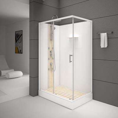 中国 正方形の浴室のシャワーの小屋の白いアクリルのABS皿白い塗られた1200*80*225cm 販売のため