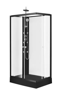 中国 正方形の浴室のシャワーの小屋の黒いアクリルのABS皿黒い塗られた120*80*225cm 販売のため