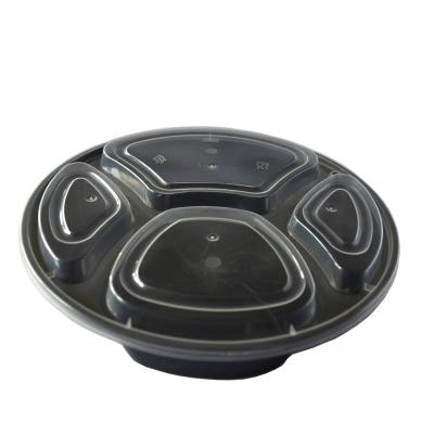 China 3 Compartment Disposable Food Grade PP Material Catering Restaurant Disposable Plastic Food Meal Box for sale