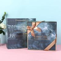 China Three Colors Square Rigid Shoulder Box Packaging For Surprise Gift for sale