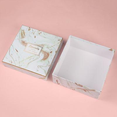 China Kundenspezifischer Logo Marble Printing Birthday Gift-Kasten mit Papiertüte zu verkaufen
