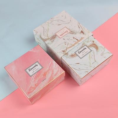 China Kundenspezifischer Logo Marble Printing Birthday Gift-Kasten mit Papiertüte zu verkaufen