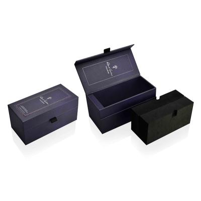 Cina ISO9001 ha certificato il contenitore di regalo rivestito acrilico di Colonia, scatola magnetica 12*12*25cm della falda in vendita
