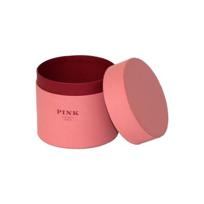 China Opnieuw te gebruiken 10cm het Document van de Diameter Roze Cilinder Vakje voor Overhemd Verpakking Te koop