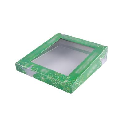 中国 ISO9001緑の斜辺の唇を搭載する化粧品のギフト用の箱の明確な窓 販売のため