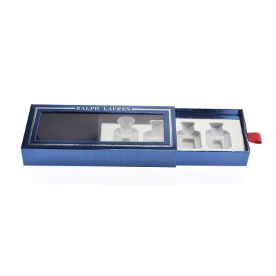 Cina Bespoke Logo PMS Color Perfume Gift Boxes Slide Out With PET Insert in vendita
