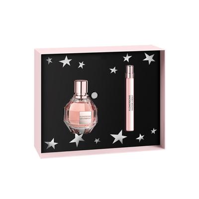 China Roze Tweedelig Deksel van de Dozen van de Parfumgift met 2 Holtentussenvoegsel Te koop