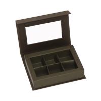 China Customized Size 6 Lattices Empty Truffle Boxes With Inserts Handmade for sale