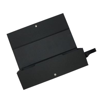 Cina Contenitori di regalo improvvisi personalizzabili di piegatura della chiusura con la maniglia Matt Black in vendita