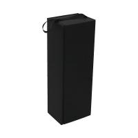 China Customizable Snap Closure Folding Gift Boxes With Handle Matt Black for sale