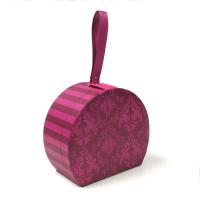 China Snap Button Closure Round Suitcase Gift Box Special Paper Material for sale