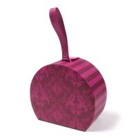 China Snap Button Closure Round Suitcase Gift Box Special Paper Material for sale