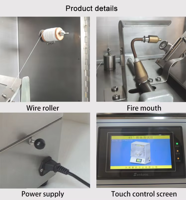 45 Degree Flammability Tester Side View