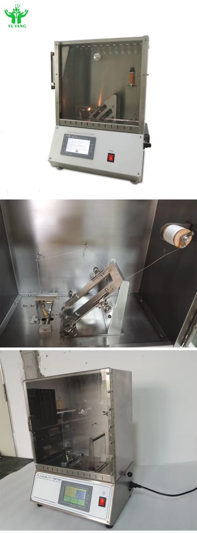 45 Degree Flammability Tester Operation View