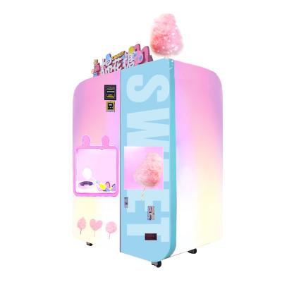 Cina Macchina elettrica di vendite di caramelle di cotone rosa con schermo touch da 21,5 pollici e forno a microonde auto-sviluppato in vendita