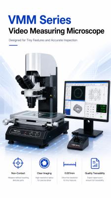 China High Precision Video Measuring Microscope with 0.001mm Resolution and 350x280mm Glass Table for sale