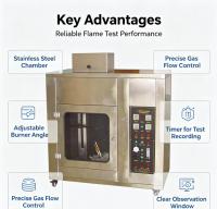 China Plastic Parts Flammability Testing Chamber, Vertical Horizontal Burning Performance Tester for sale