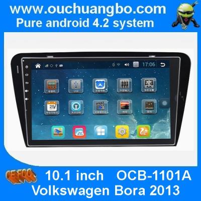China Ouchuangbo GPS sat navi head unit VW Bora 2013 support 4 core canbus AUX USB for sale