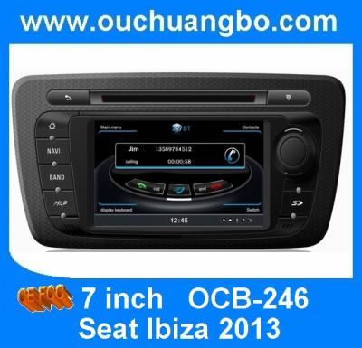 China Ouchuangbo Car DVD Navi Multimedia System For Seat Ibiza 2013 S100 3GWifi Digital TV for sale