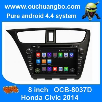 China Ouchuangbo Pure Android 4.4 GPS Navigation Stereo System for Honda Civic 2014 DVD 3G Wifi for sale