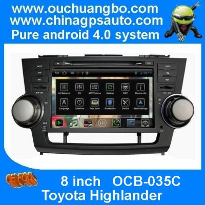China Ouchuangbo Car Radio S150 System DVD Player Toyota Highlander GPS USB 3G Wifi Multimedia Android 4.0 Radio OCB-035C for sale