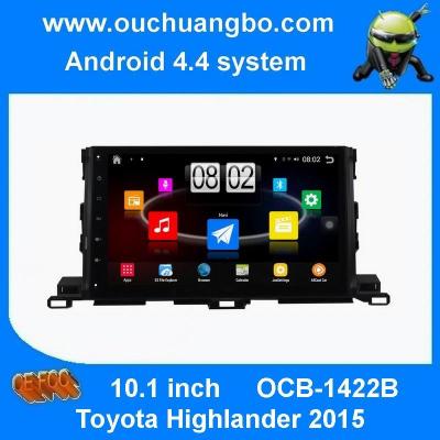 China Ouchuangbo car gps navi stereo for Toyota Highlander 2015 with capacitance multiple touch screen android 4.4 system for sale
