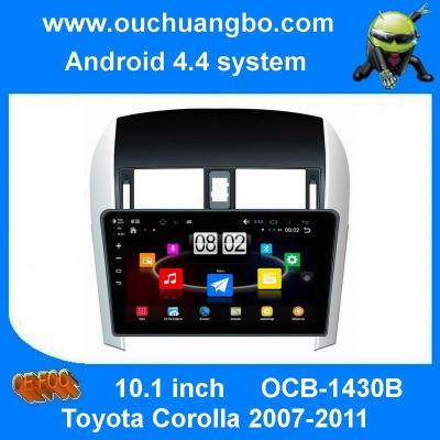 China Ouchuangbo auto dvd multi media android 4.4 for Toyota Corolla 2007-2011 with gps bluetooth  steering wheel control for sale