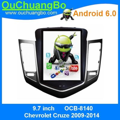 China Ouchuangbo 9.7 inch Vertical Screen Tesla Style Android 6.0 car audio gps navi radio for Chevrolet Cruze 2009-2014 for sale