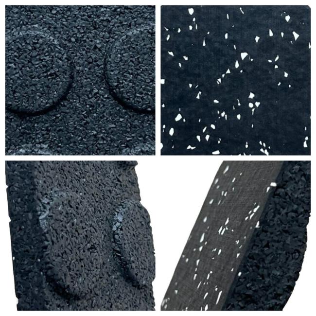 Tire Particles Rubber Floor Mat 50mm for Garage Floor, Gym and Life Fitness Equipment
