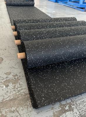 China Shock Resistance Black Base Recycled Rubber Rolls with Colorful EPDM Dots for Home and Commercial Gym Flooring for sale