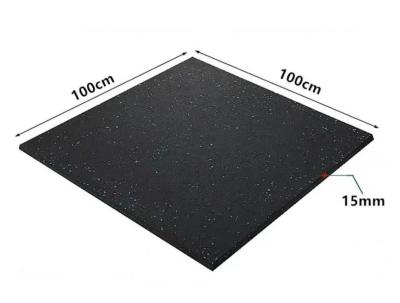 China Gym Flooring Rubber Mats for Indoor Garage or Commercial Use 1*1m 15~50mm for sale