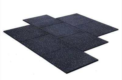 China Slip-Resistant 50*50cm 1*1m Gym Flooring Natural Rubber Mats for The Gym, Fitness Studios, and Home for sale