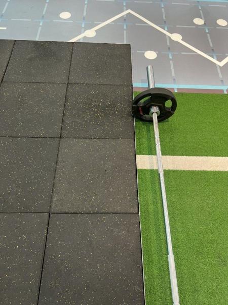 Quality 20mm Premium Fleck Rubber Gym Flooring Tile with Vibrant Seahawk Fleck Design for sale