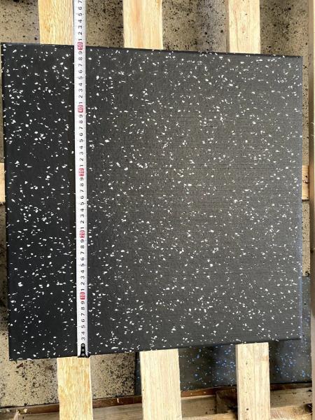 Quality 1m*1m 20mm Extra Heavy-Duty Black Rubber Floor Protection Mat for Gym and Fitness Centre for sale