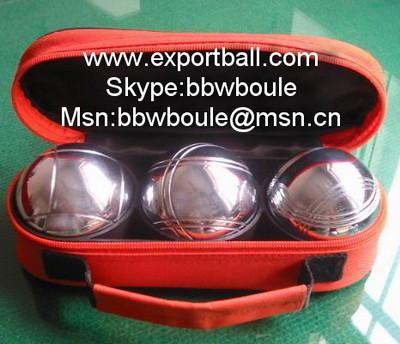 Chine la vente en gros/boule au détail d'usine a placé dans les sacs en nylon, ensemble de petanque de sac de couleur à vendre